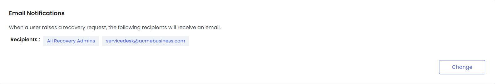 Recovery Request Notifications